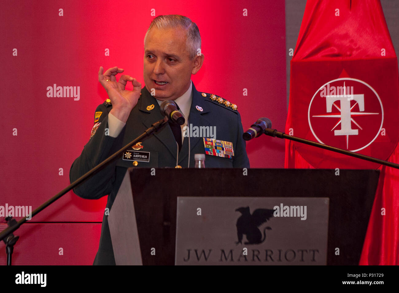 Colombian Army Gen. Alberto Jose Mejia Ferro, commander of the ...