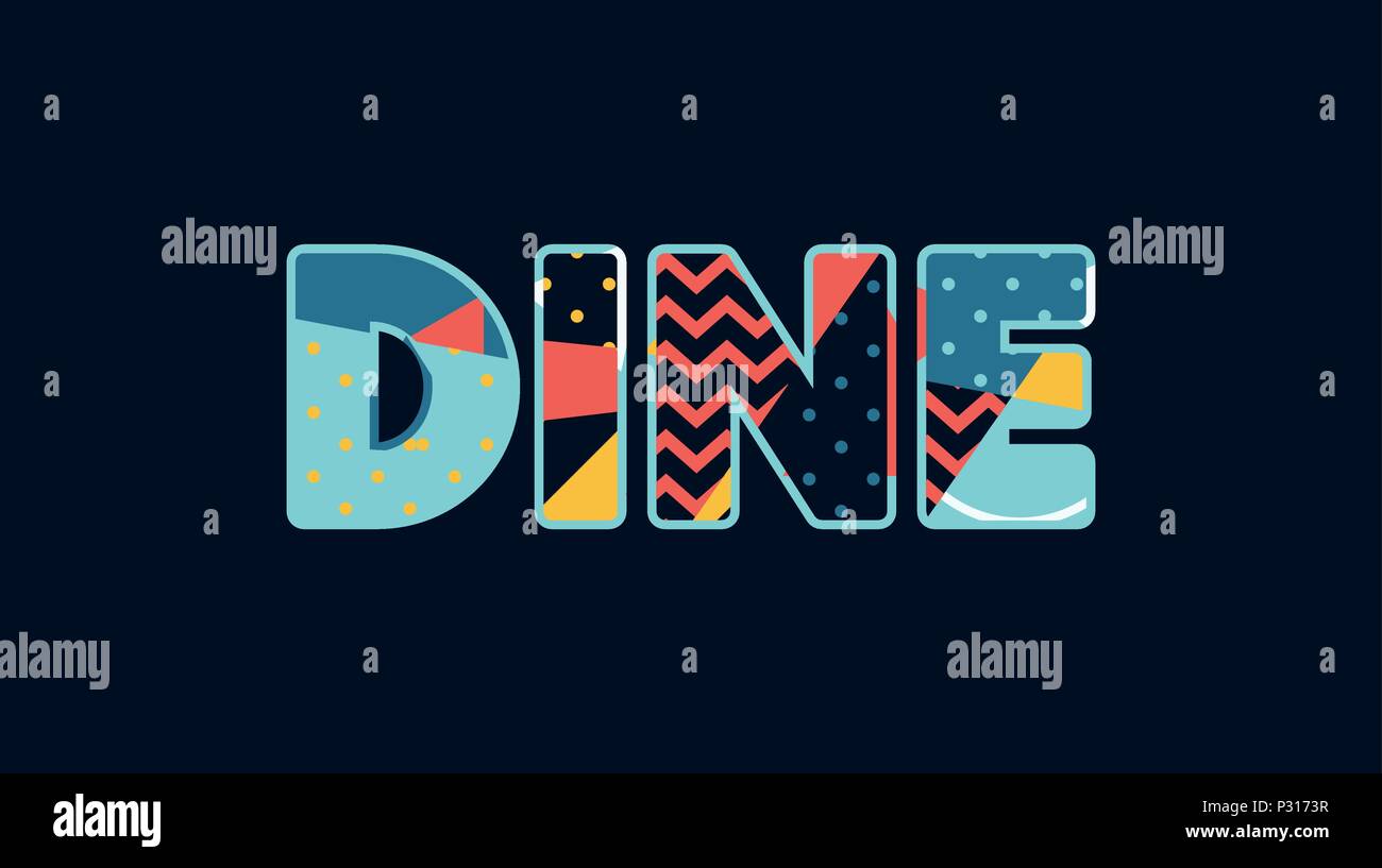 Diner dine dinner dining Stock Vector Images - Alamy