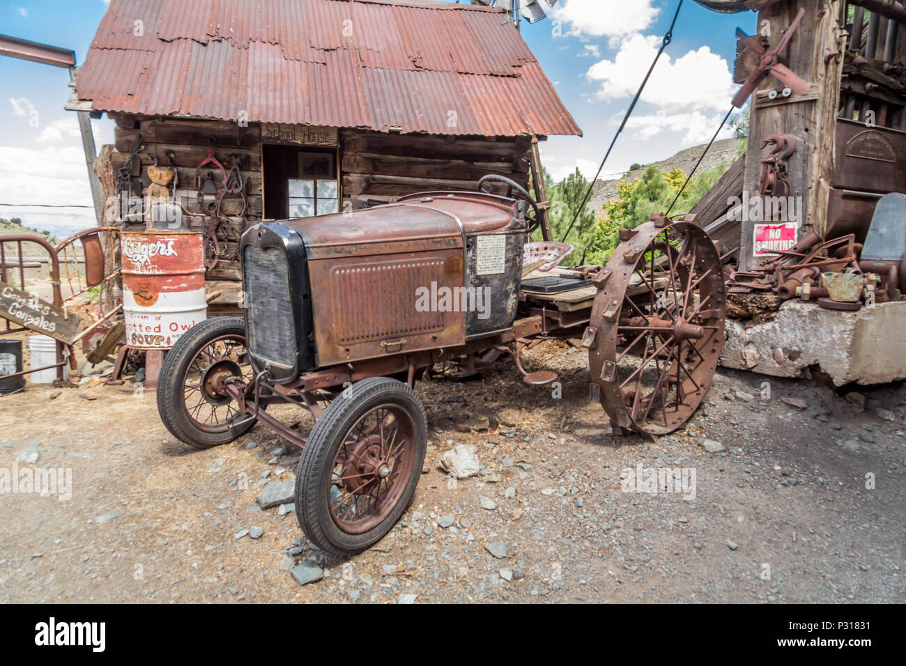 Old Rustic Tractor Stock Photo - Alamy