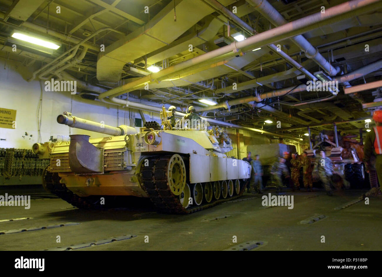 USS TARAWA (Mar. 23, 2001)-- Marines embarked on USS Tarawa (LHA 1 ...