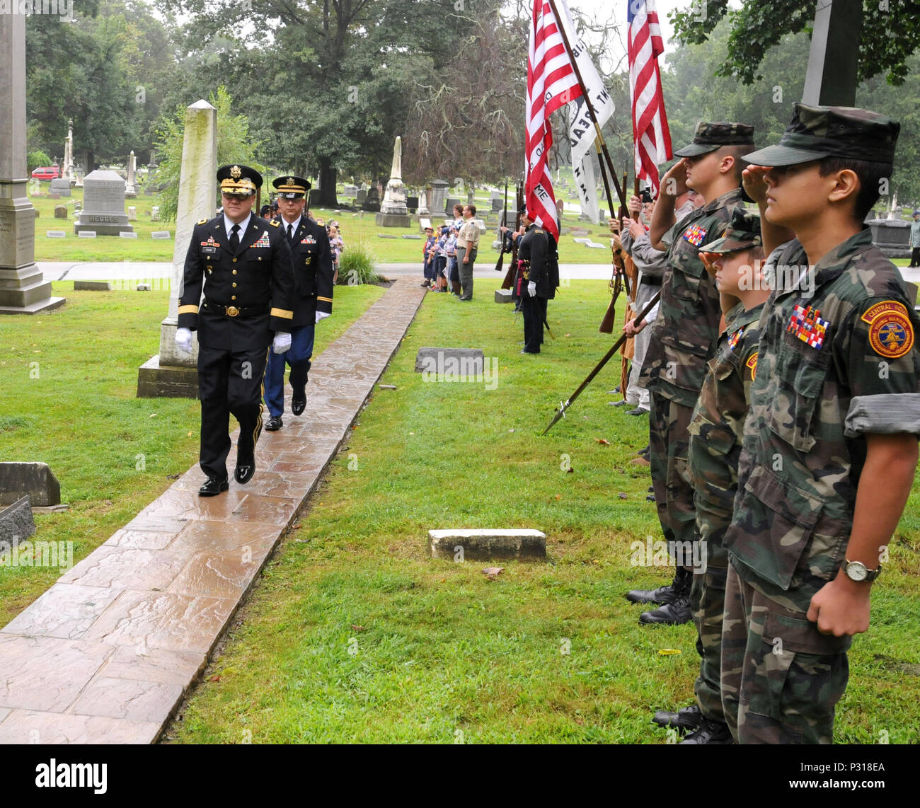 Brigadier Gen. Stephen E. Strand, front left, deputy commanding general ...
