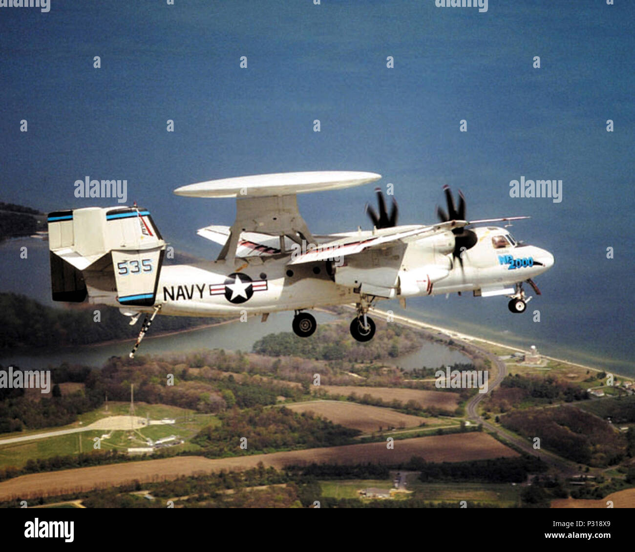 RIVER NAVAL AIR STATION, MD -- A Navy E-2C "Hawkeye," equipped with ...