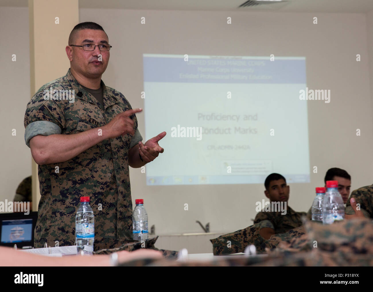 U.S. Marine Sgt. Maj. William Frye, the Marine Forces Europe and Africa ...