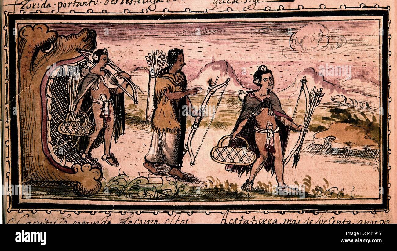 Codex Duran, Historia De Las Indias - The Hunt - 1579 - vellum. Author ...