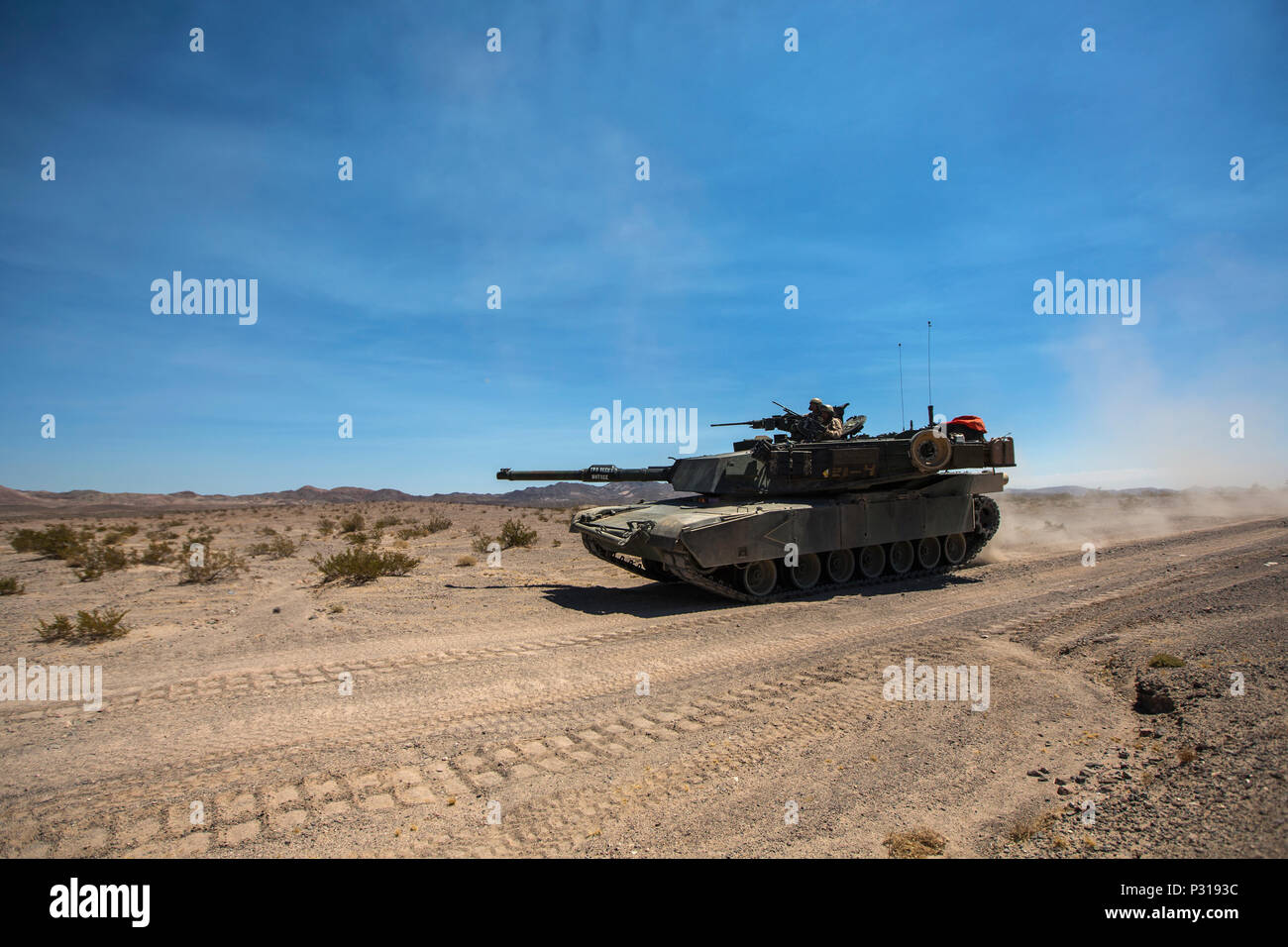 A U.S. Marine Corps M1A1 Abrams Tank, with Delta Company, 1st Tank ...