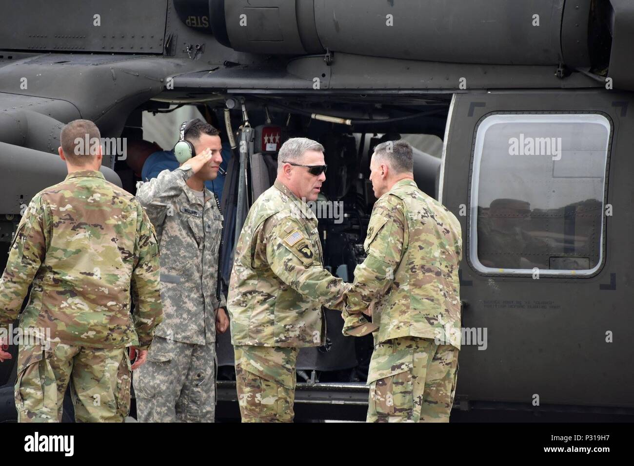 Eighth Army commander Lt. Gen. Thomas Vandal shakes hands with U.S ...