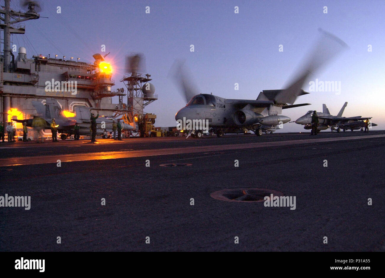 sea aboard USS Kitty Hawk (Nov, 05 2001) -- An S-3B Viking from the ...