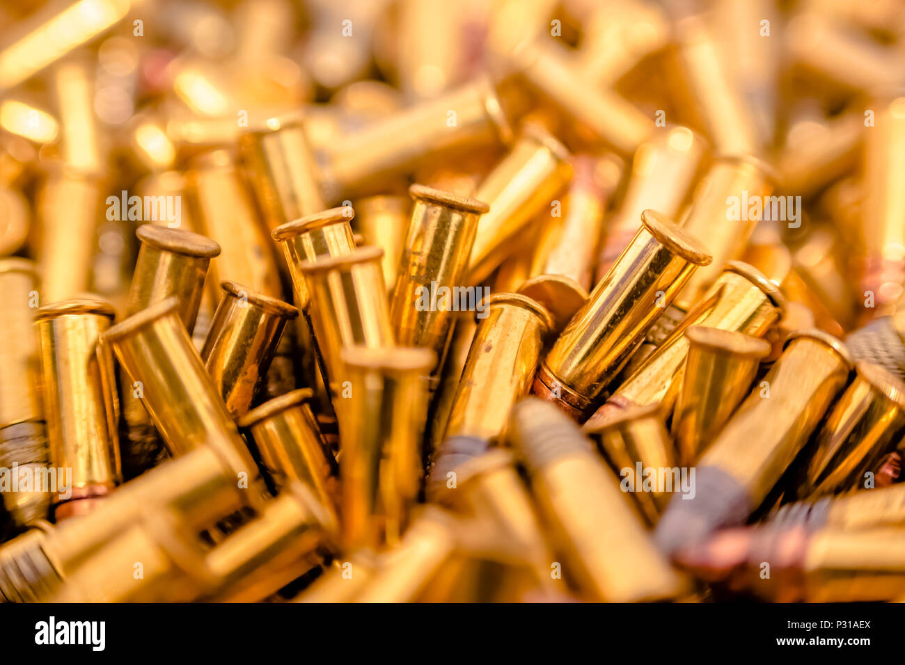 Ammo box full of bullets shot with a macro lens Stock Photo - Alamy