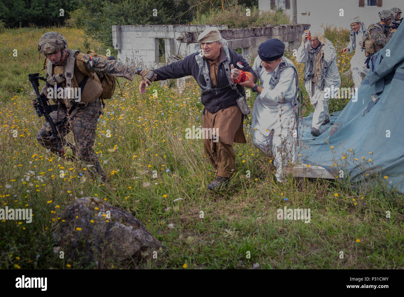 U.S. Marines of the Marine Corps Security Cooperation Group rescue ...