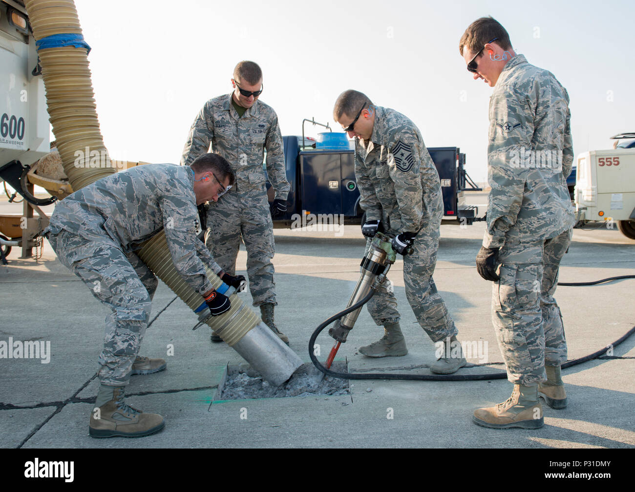 Colonel John Klein, 60th Air Mobility Wing, commander, sucks up chunks ...