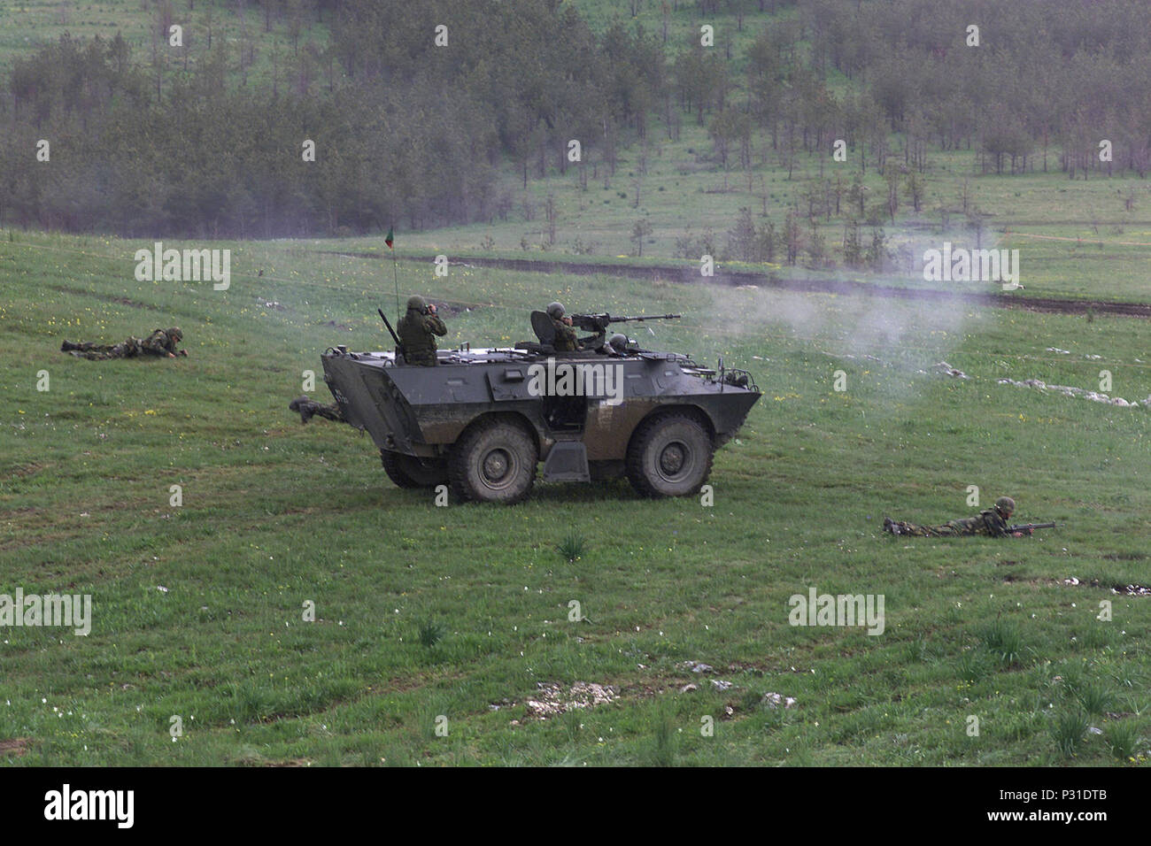 Portuguese Chiamite V200 Armored Personnel Carrier (APC) outfitted with ...