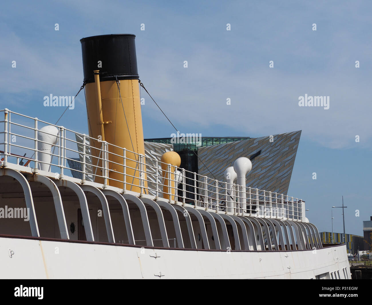 BELFAST, UK - CIRCA JUNE 2018: SS Nomadic tender ship of the White Star ...