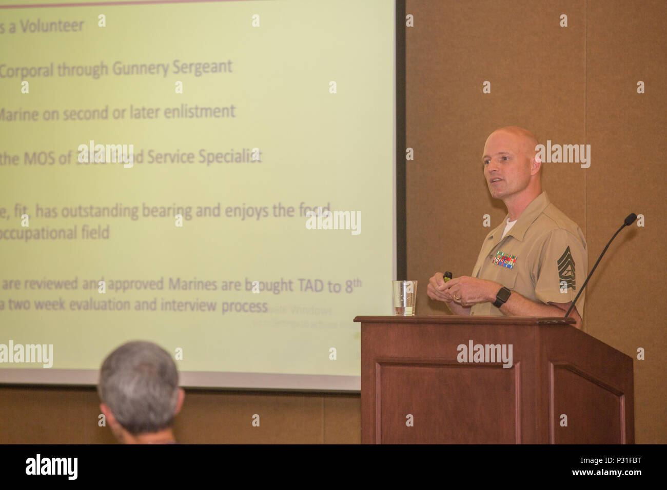 U.S. Marine Corps Master Sgt. Nelson Shipee, enlisted aide, Marine ...