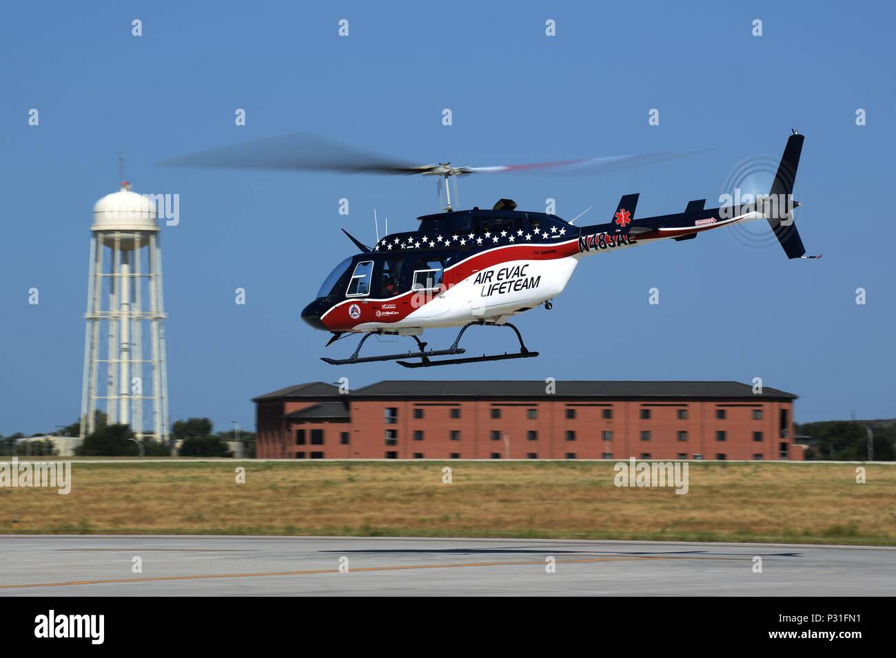 The Air Evac Lifeteam 34 team departs from Sheppard Air Force Base ...