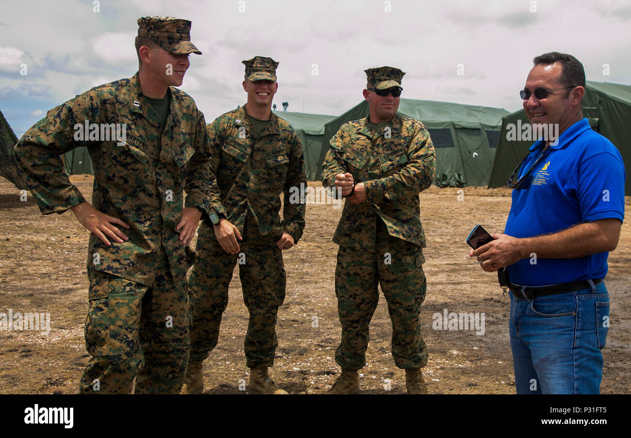 U.S. Marine Capt. Jonathan Martens, the engineer team officer in charge ...