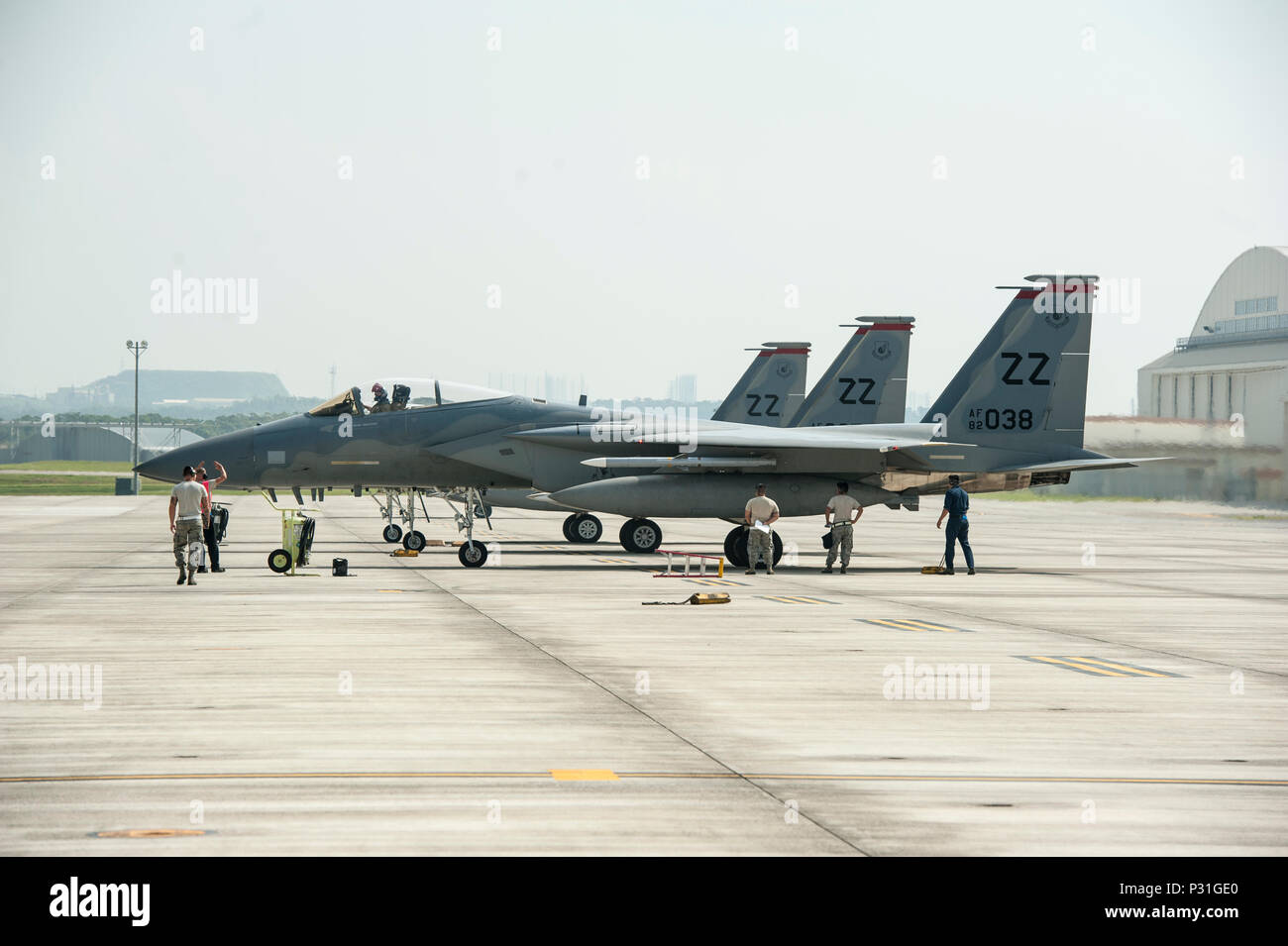 Maintainers from the 18th Aircraft Maintenance Squadron and pilots ...