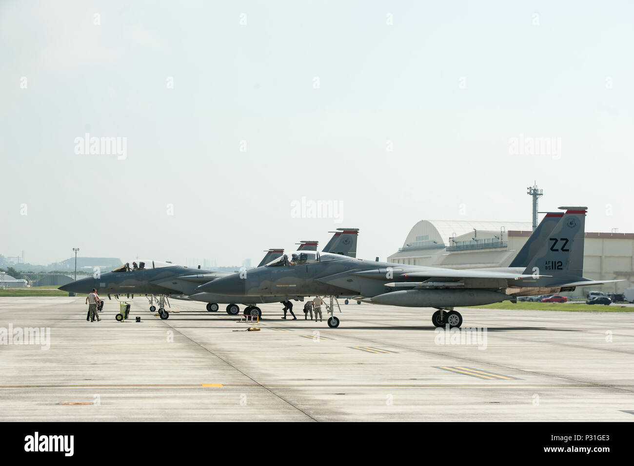 Maintainers from the 18th Aircraft Maintenance Squadron and pilots ...