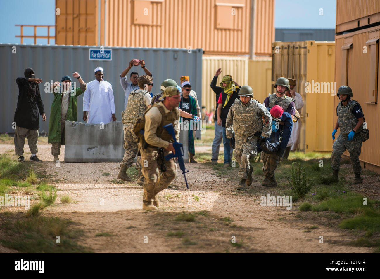 Emergency medical technicians, assigned to the 354th Medical Group at ...