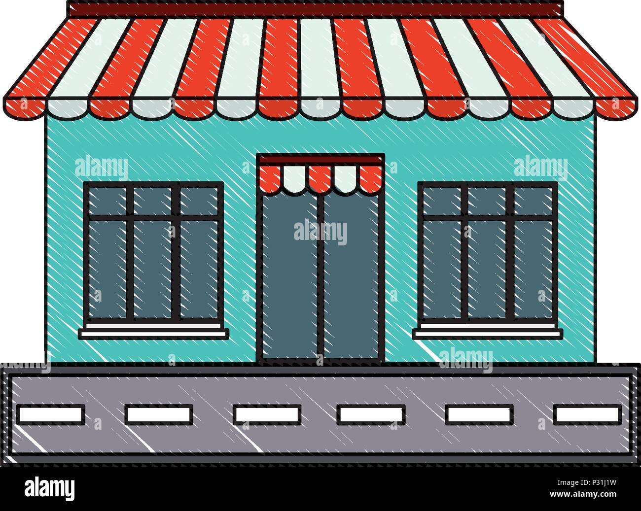 shop icon over white background, colorful design. vector illustration ...