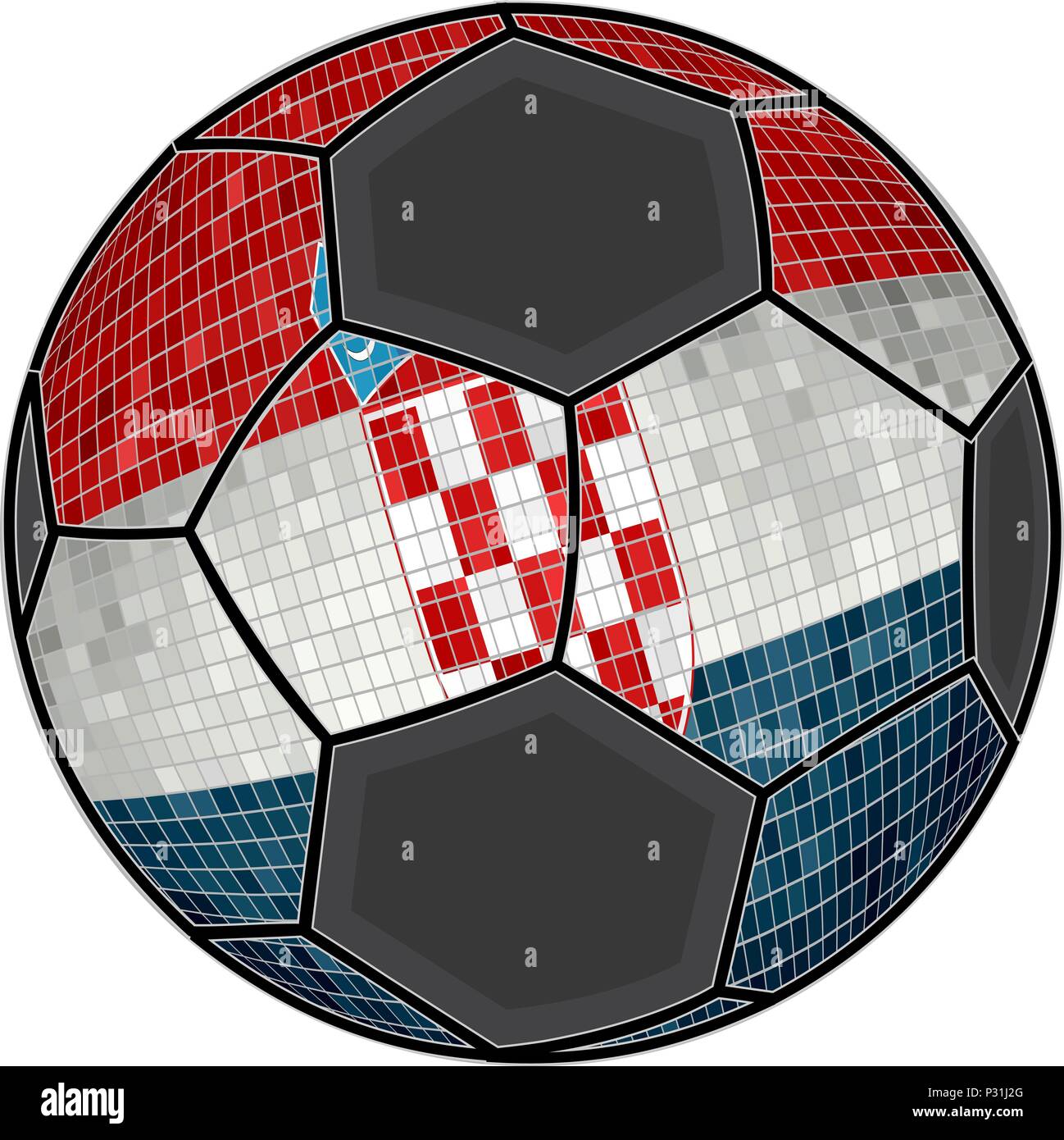 Croatia flag with soccer ball background - Illustration, Soccer ...
