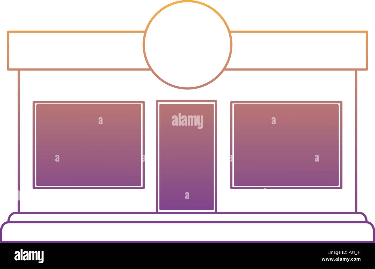 store building icon over white background, vector illustration Stock ...