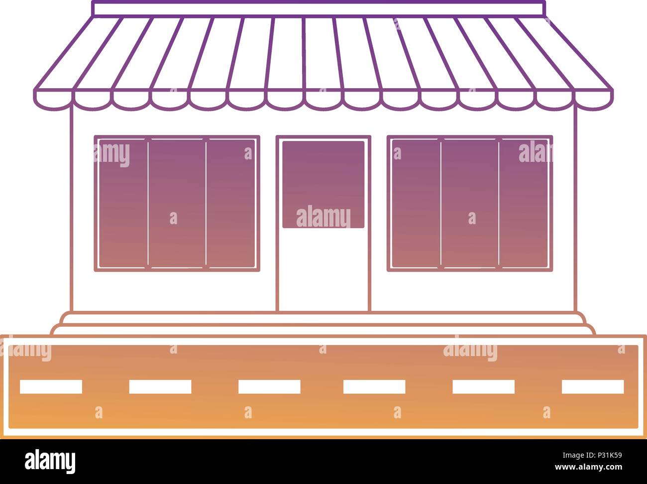 store building icon over white background, vector illustration Stock ...