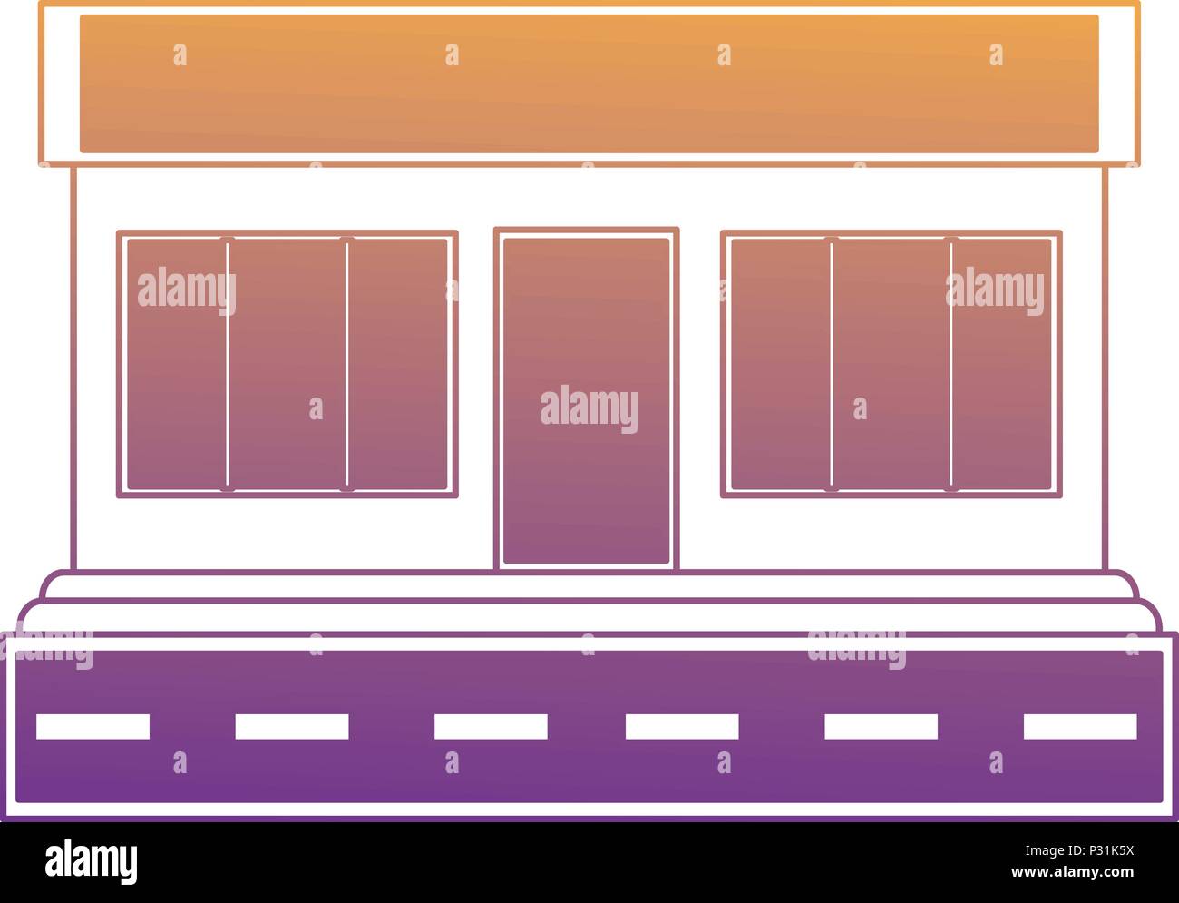 shop icon over white background, colorful design. vector illustration ...