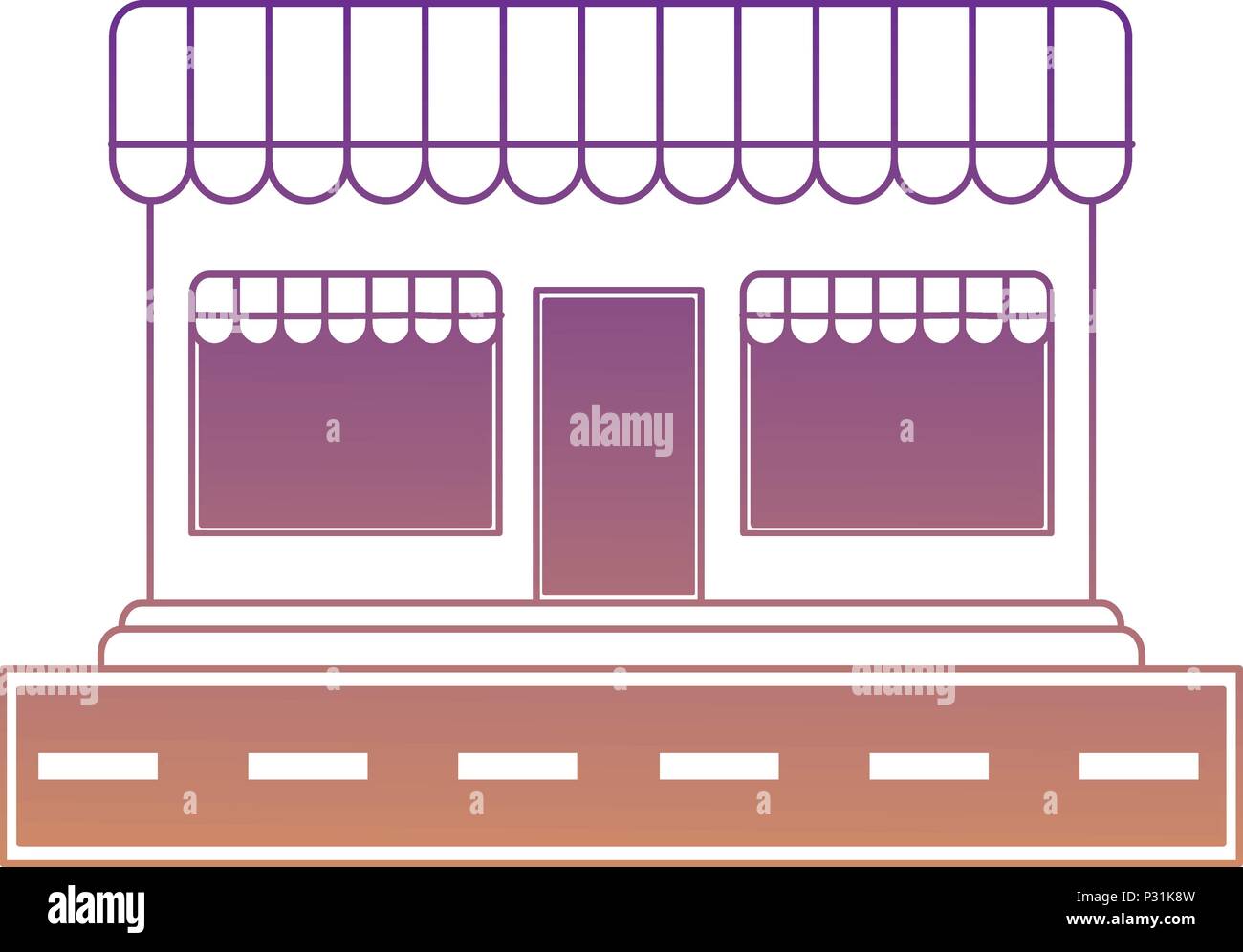 store building icon over white background, vector illustration Stock ...