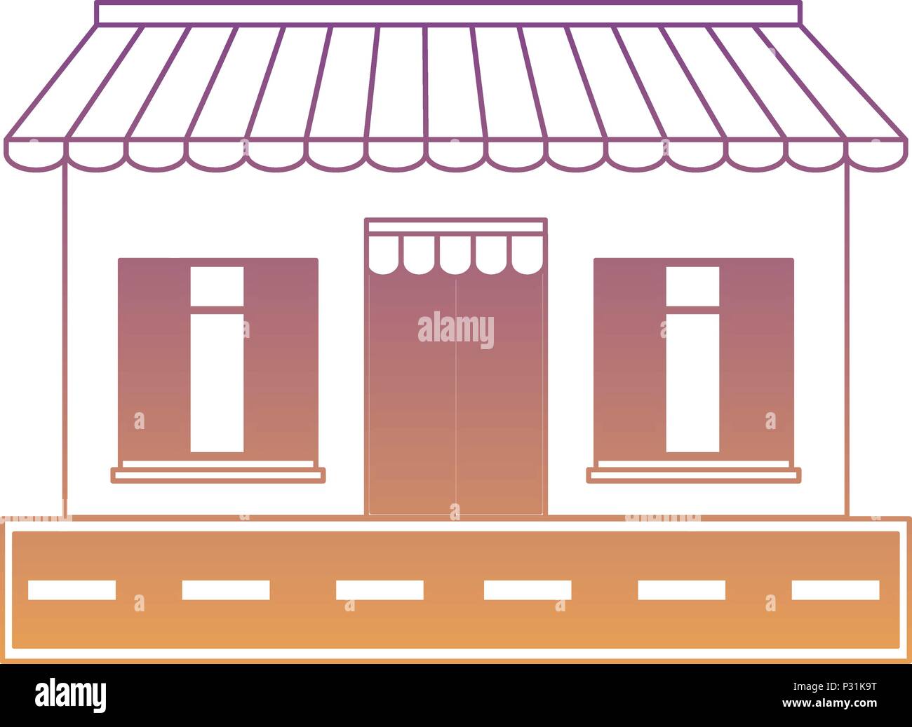 store building icon over white background, vector illustration Stock ...
