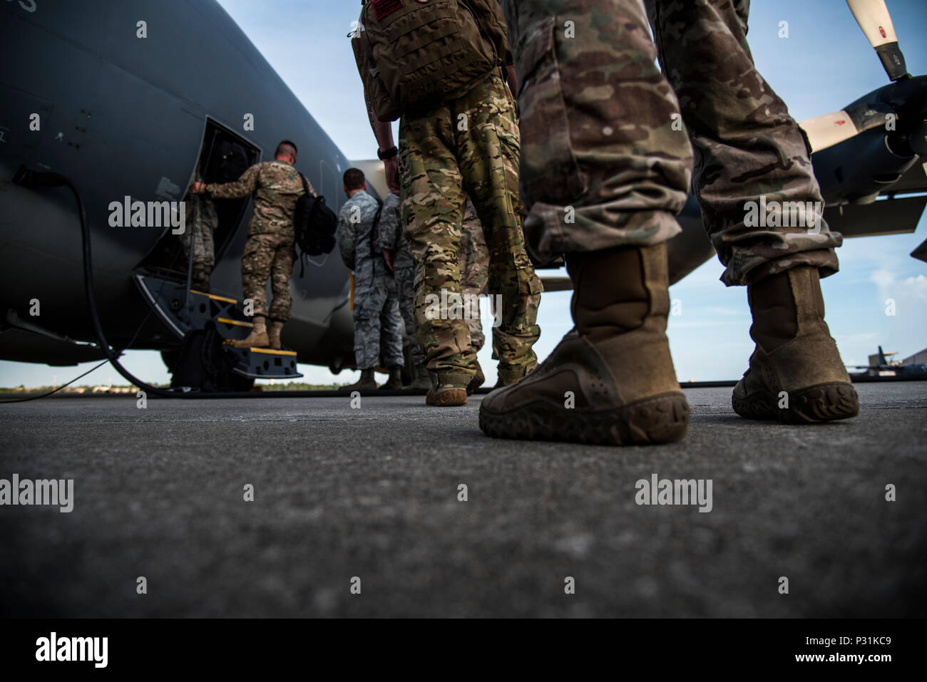 Air Commandos board an MC-130H Combat Talon II at Hurlburt Field, Fla ...