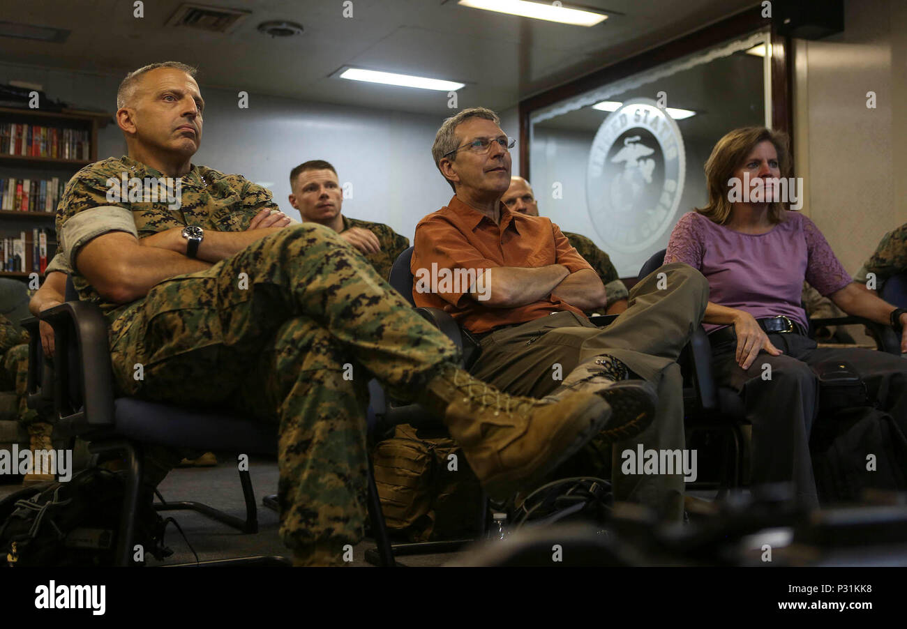 U.S. Marine Corps Lt. Gen. Michael G. Dana, left, Deputy Commandant ...