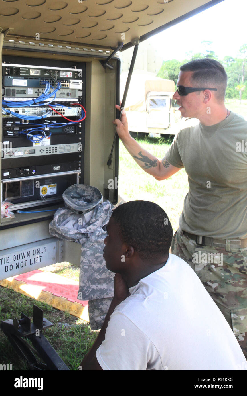 Spc. Jabril Coles (left), a multichannel transmission systems operator ...