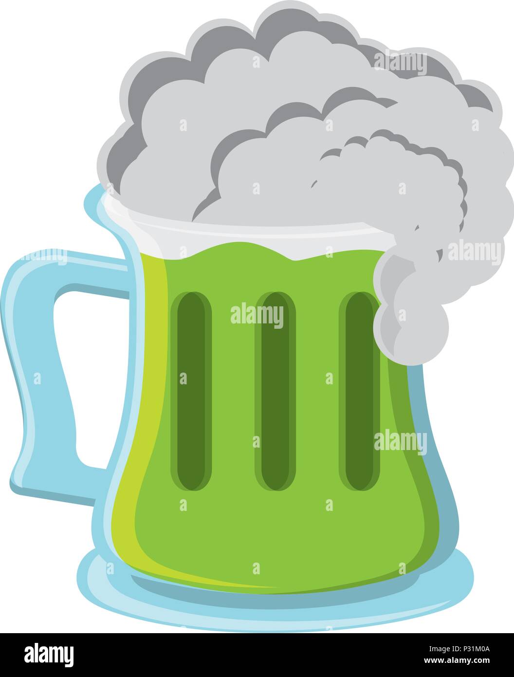 irish beer mug over white background, colorful design. vector ...