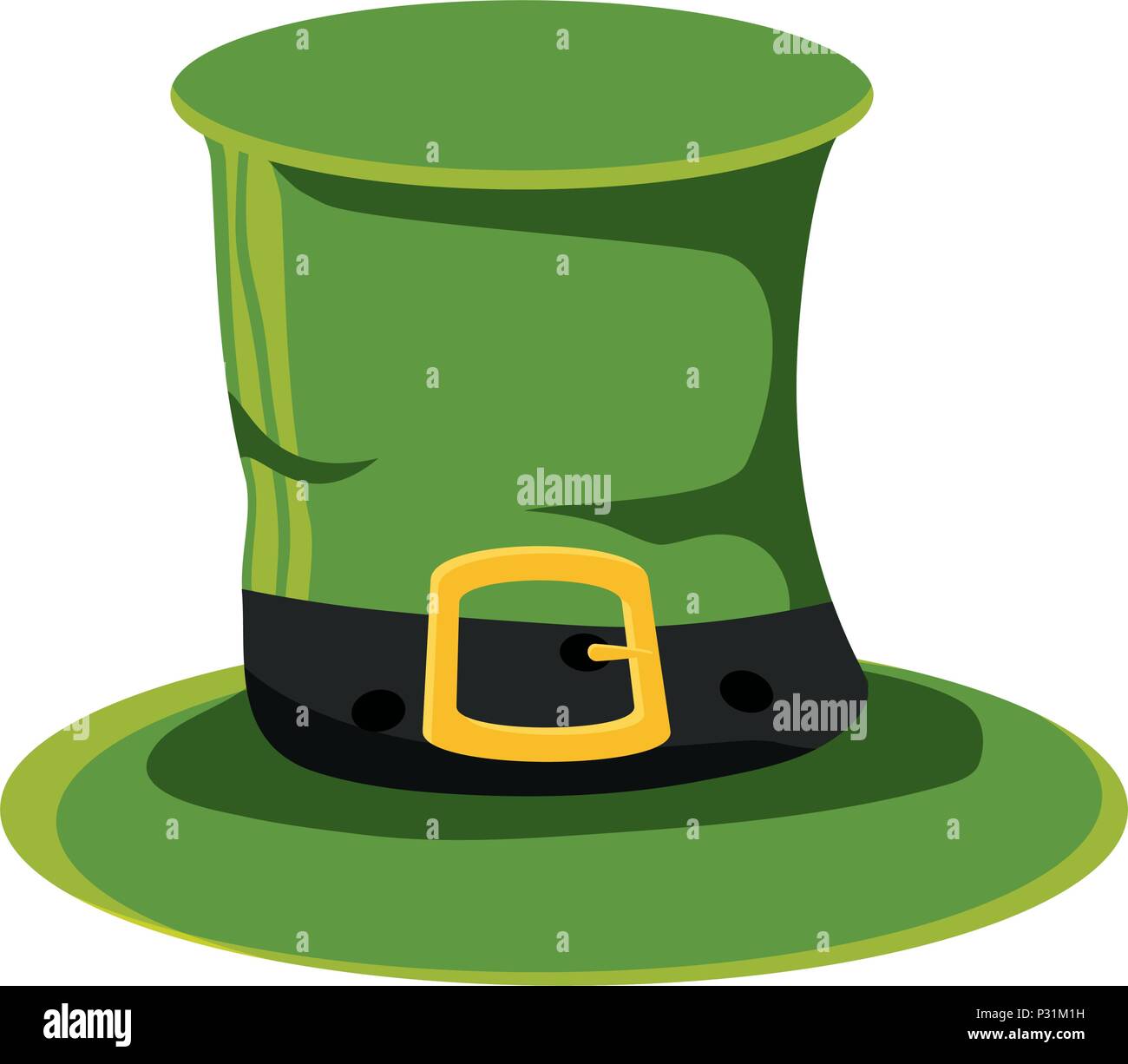 irish top hat over white background, vector illustration Stock Vector ...