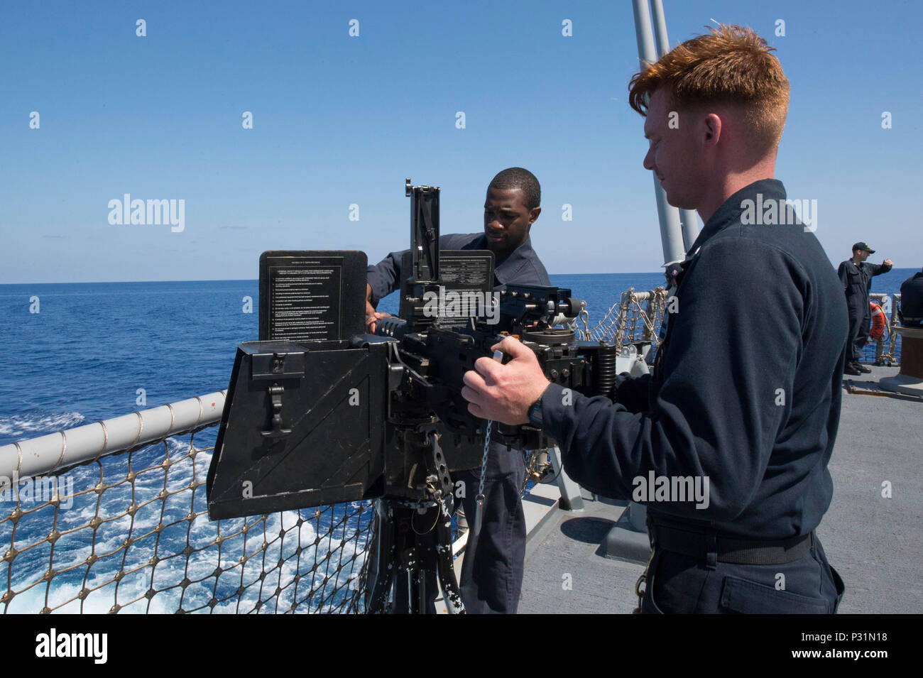 160819-N-ZE250-222 MEDITERRANEAN SEA (Aug. 19, 2016) - Gunner's Mate ...