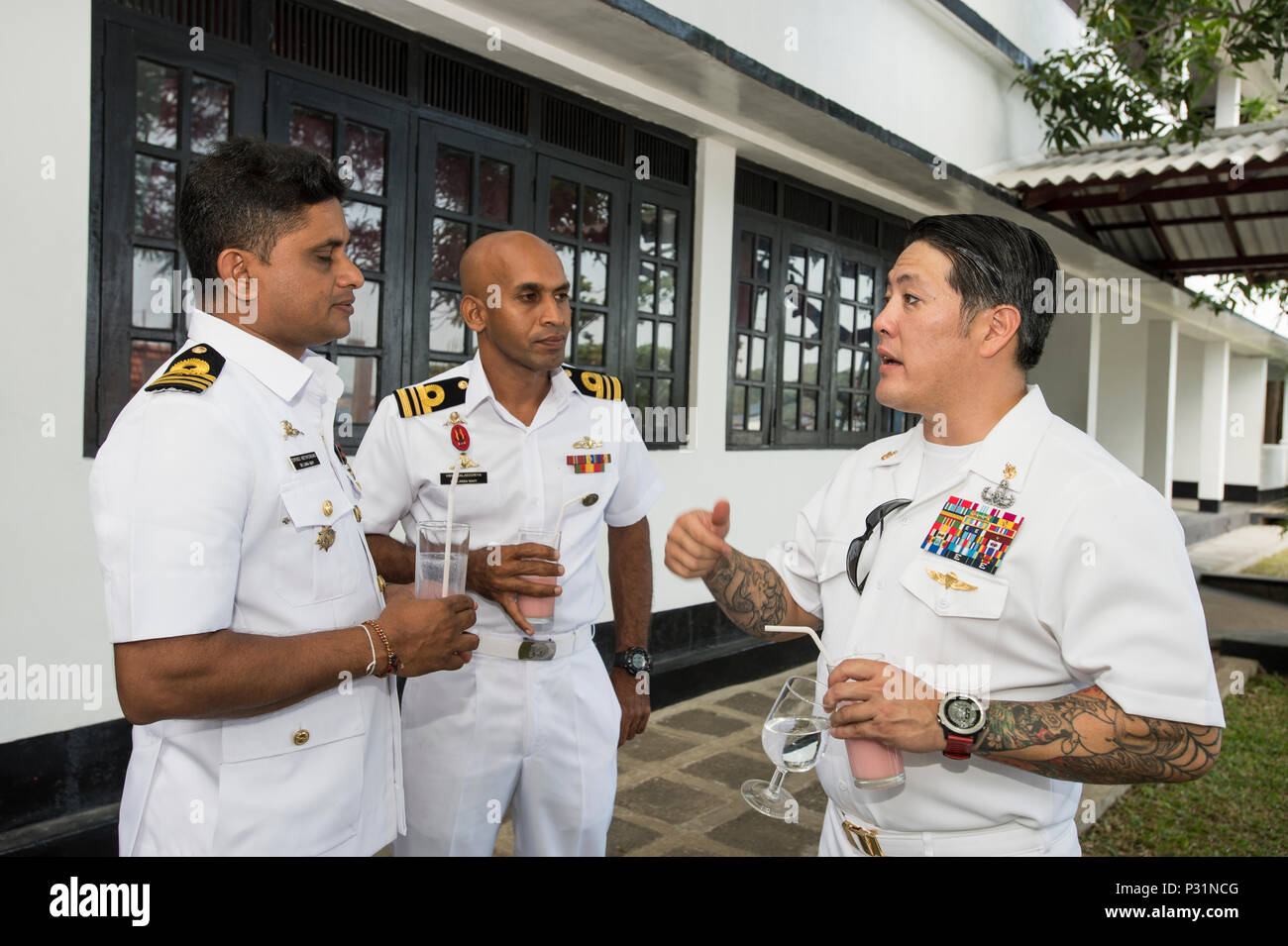 Sri Lanka Navy Cmrd. Dumindu Abeywickrama, commander of the Sri Lankan ...