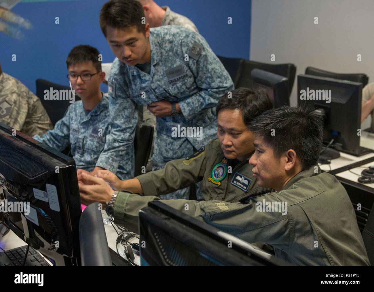 Republic of Singapore Capt. Jackson Kwa, 428th Fighter Squadron ground ...