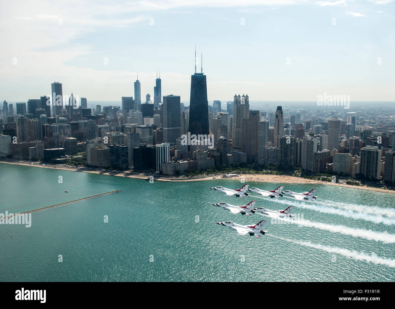 Thunderbirds Delta pilots perform during the Chicago Air and Water ...