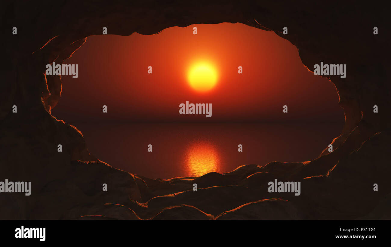Panoramic view from a cave hi-res stock photography and images - Alamy