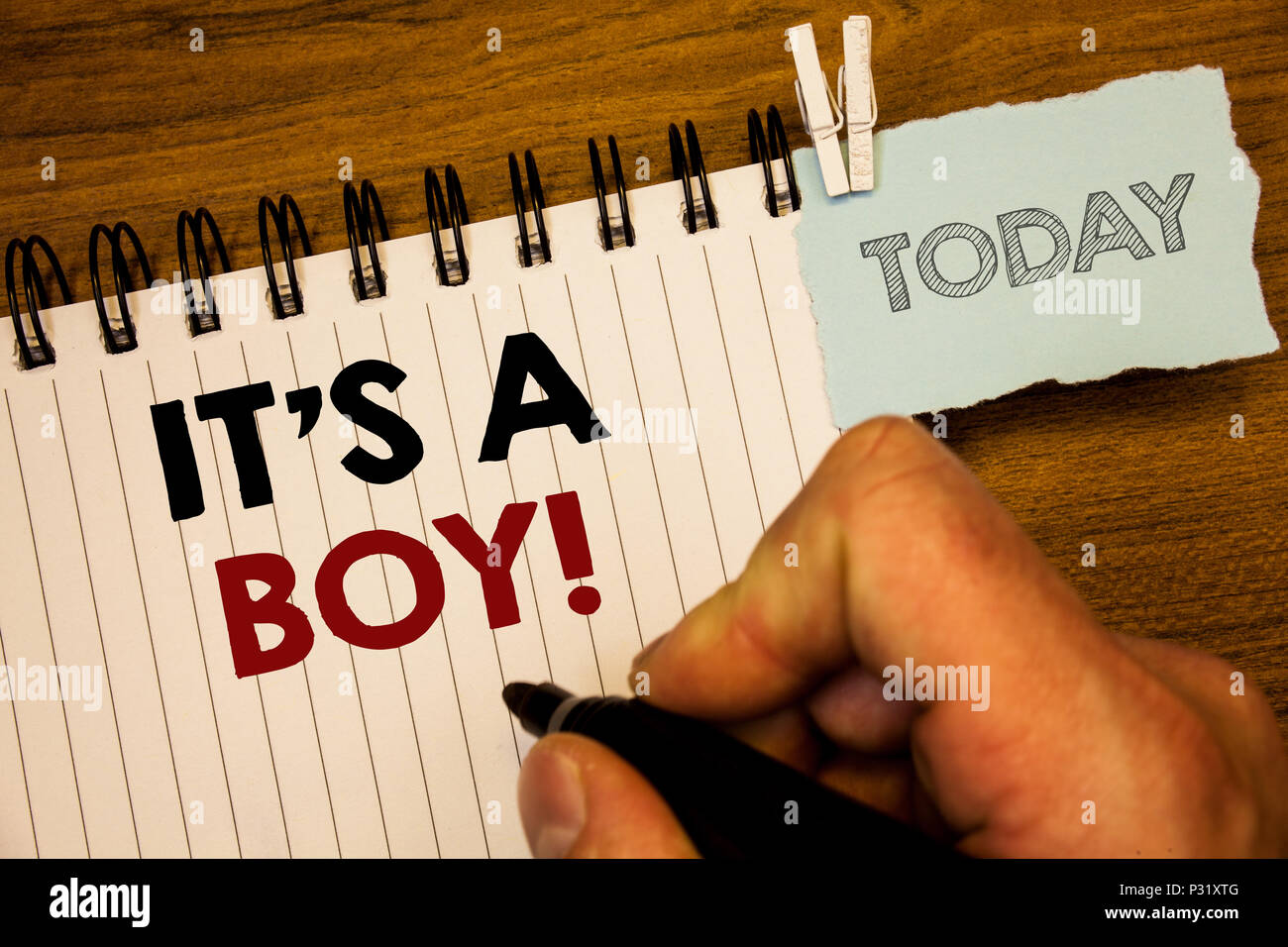 Text sign showing It S A Boy Motivational Call. Conceptual photo Male ...