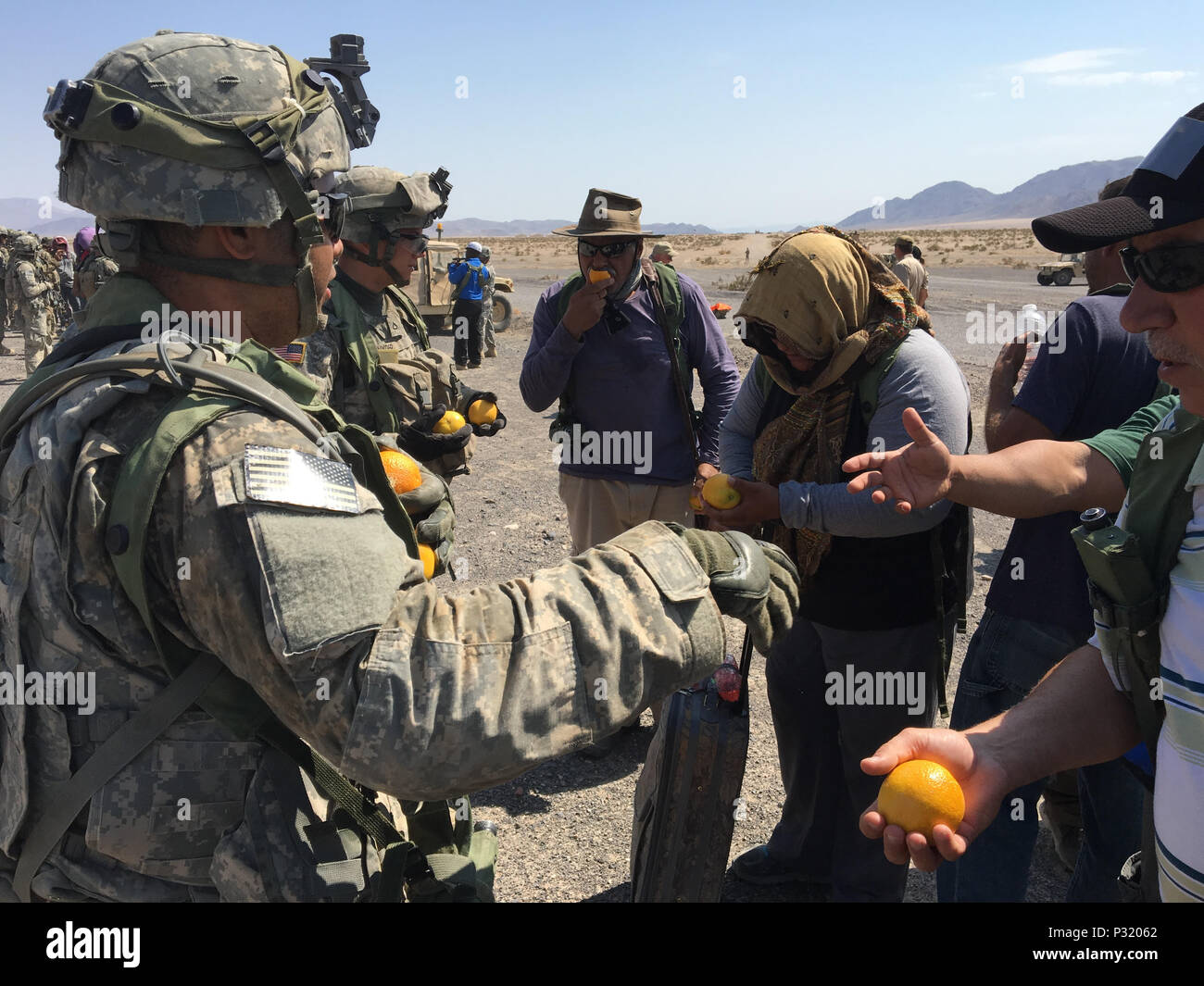 FORT IRWIN, Calif. – Civil affairs Soldiers attached to the 1st Armored ...