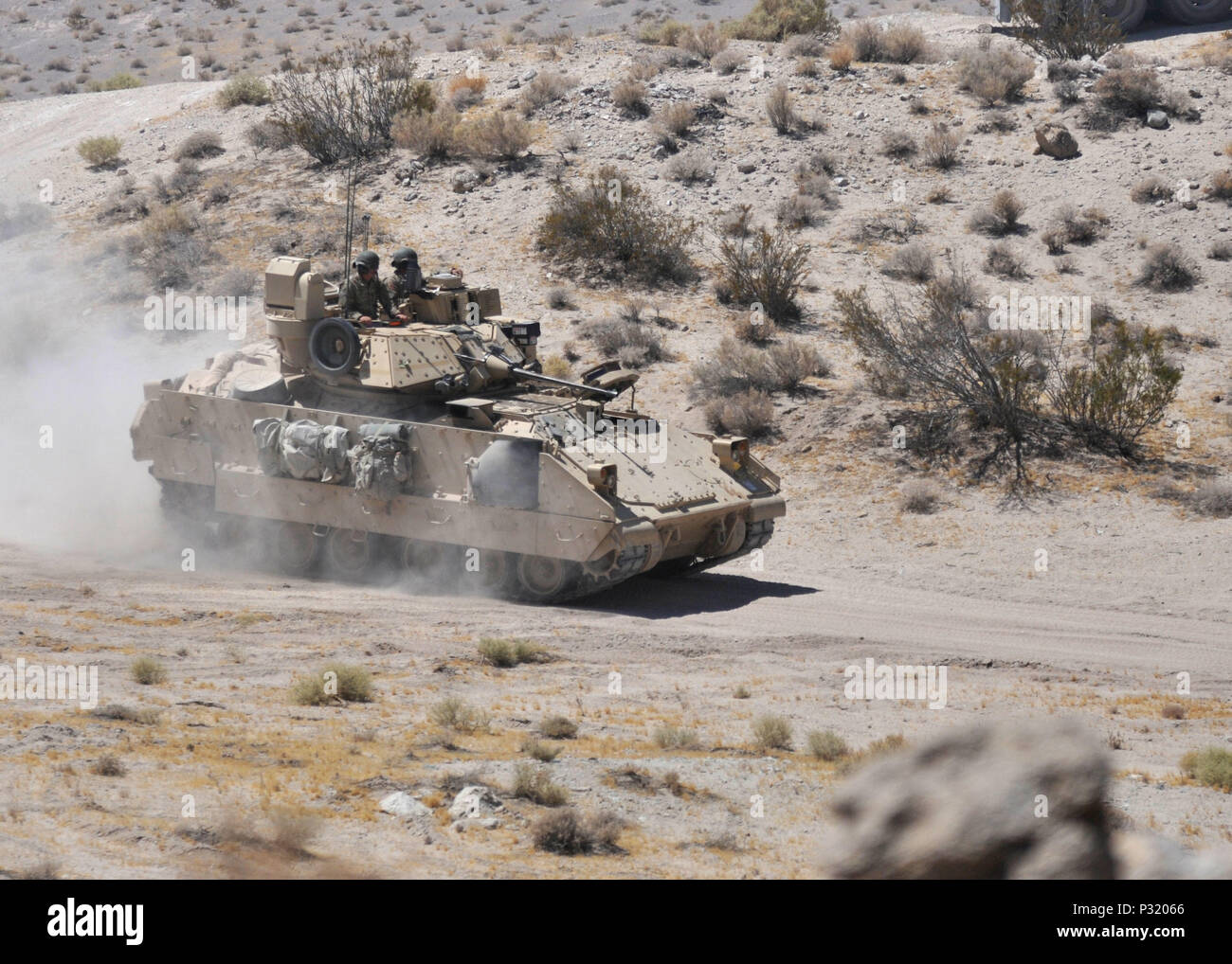FORT IRWIN, Calif. – Soldiers from the 1st Armored Brigade Combat Team ...
