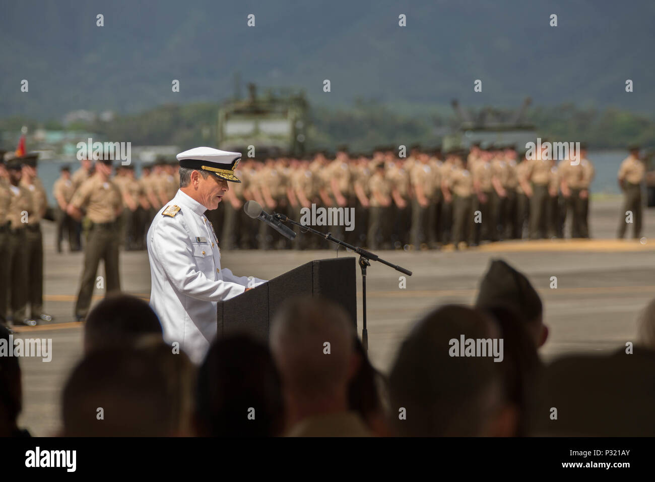 Adm. Harry B. Harris, commander of U.S. Pacific Command, gives his ...