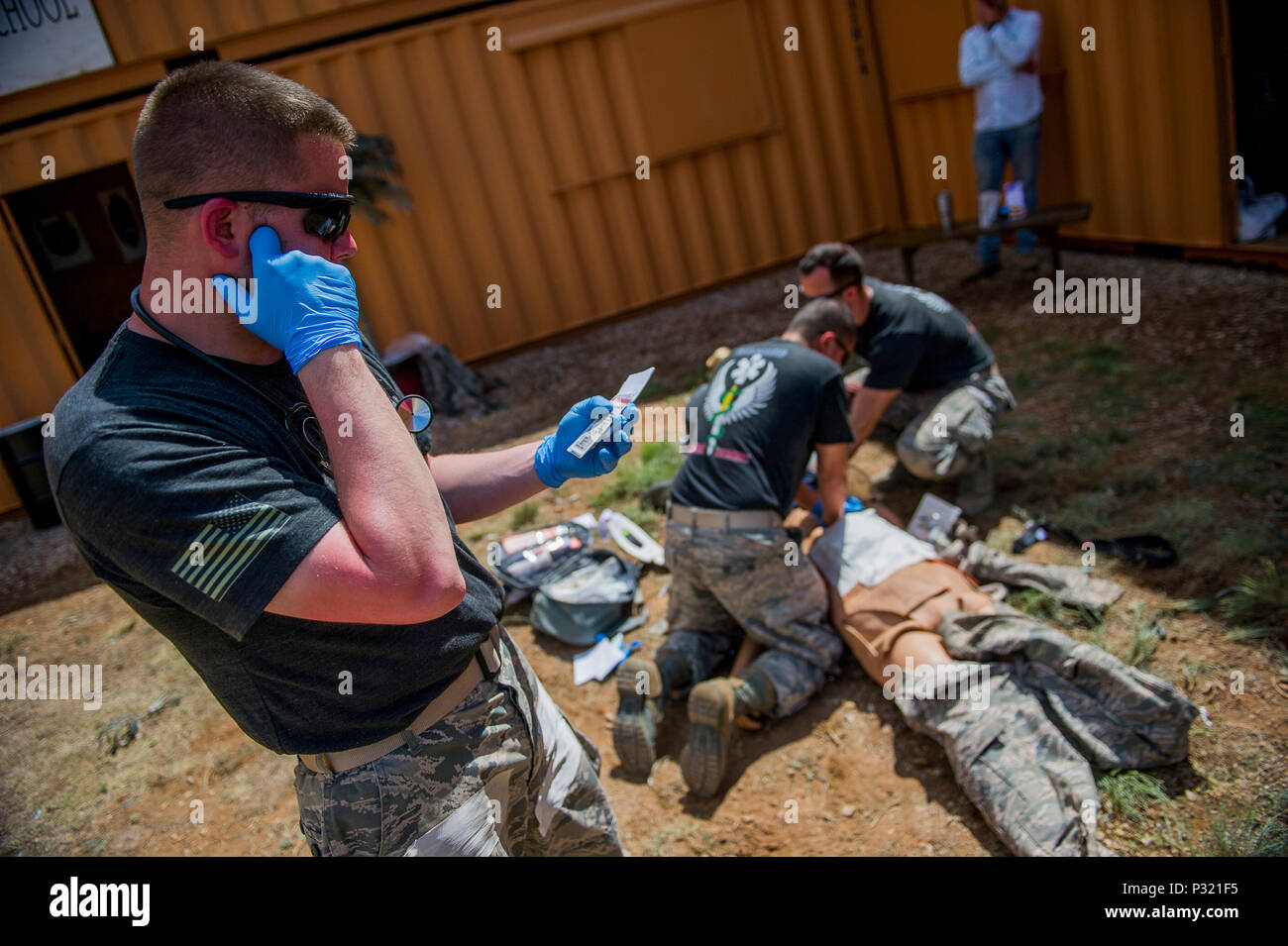 Emergency medical technicians from Joint Base San Antonio, Fort Sam ...