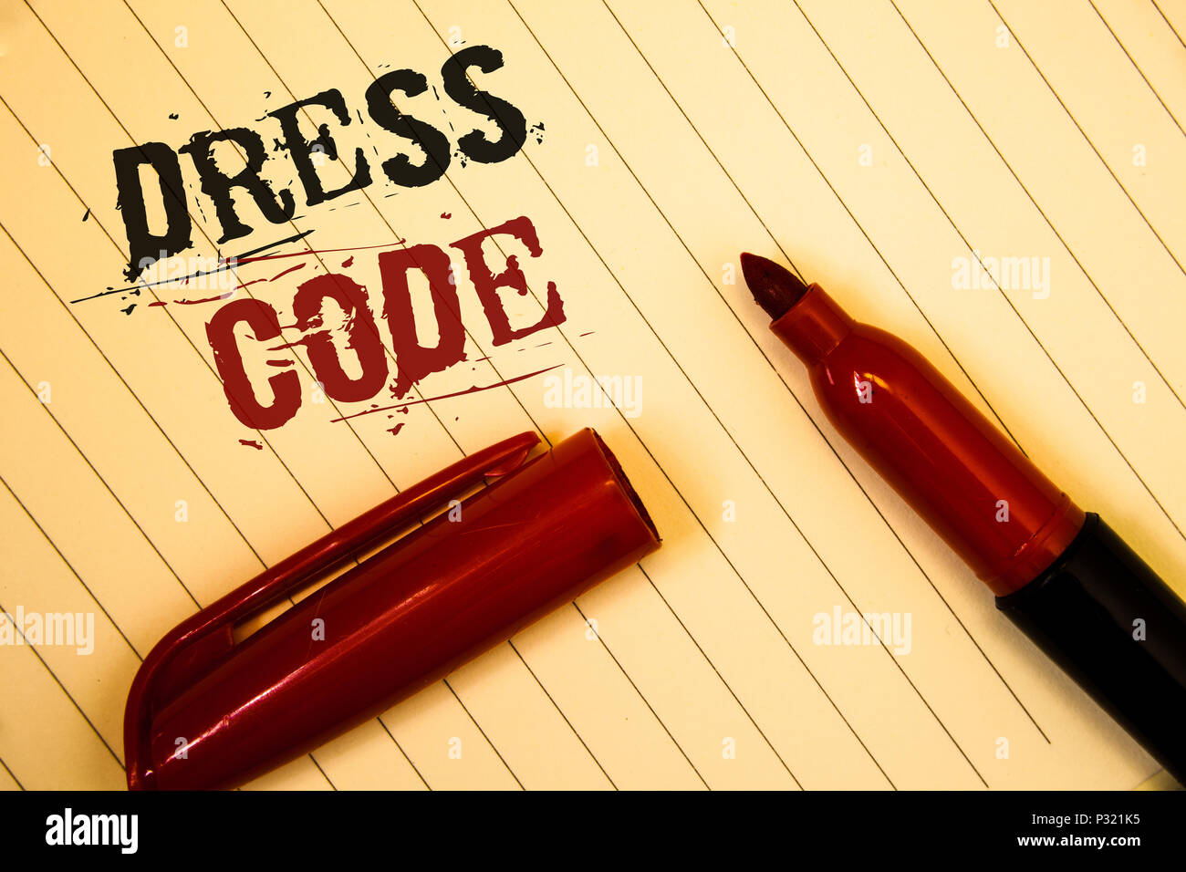 Text sign showing Dress Code. Conceptual photo Rules of what you can ...