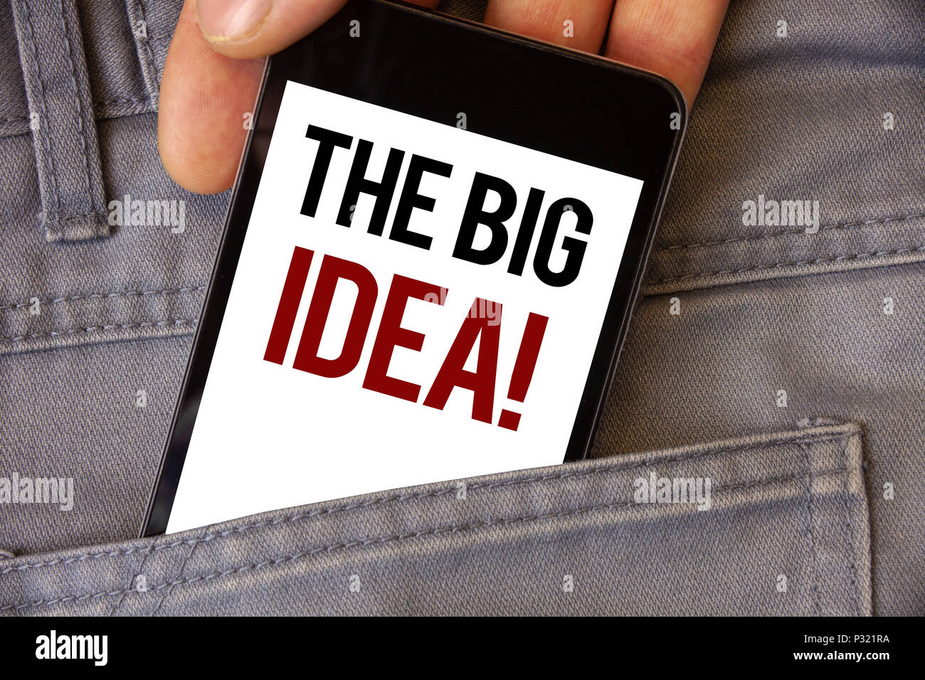 Conceptual hand writing showing The Big Idea Motivational Call ...