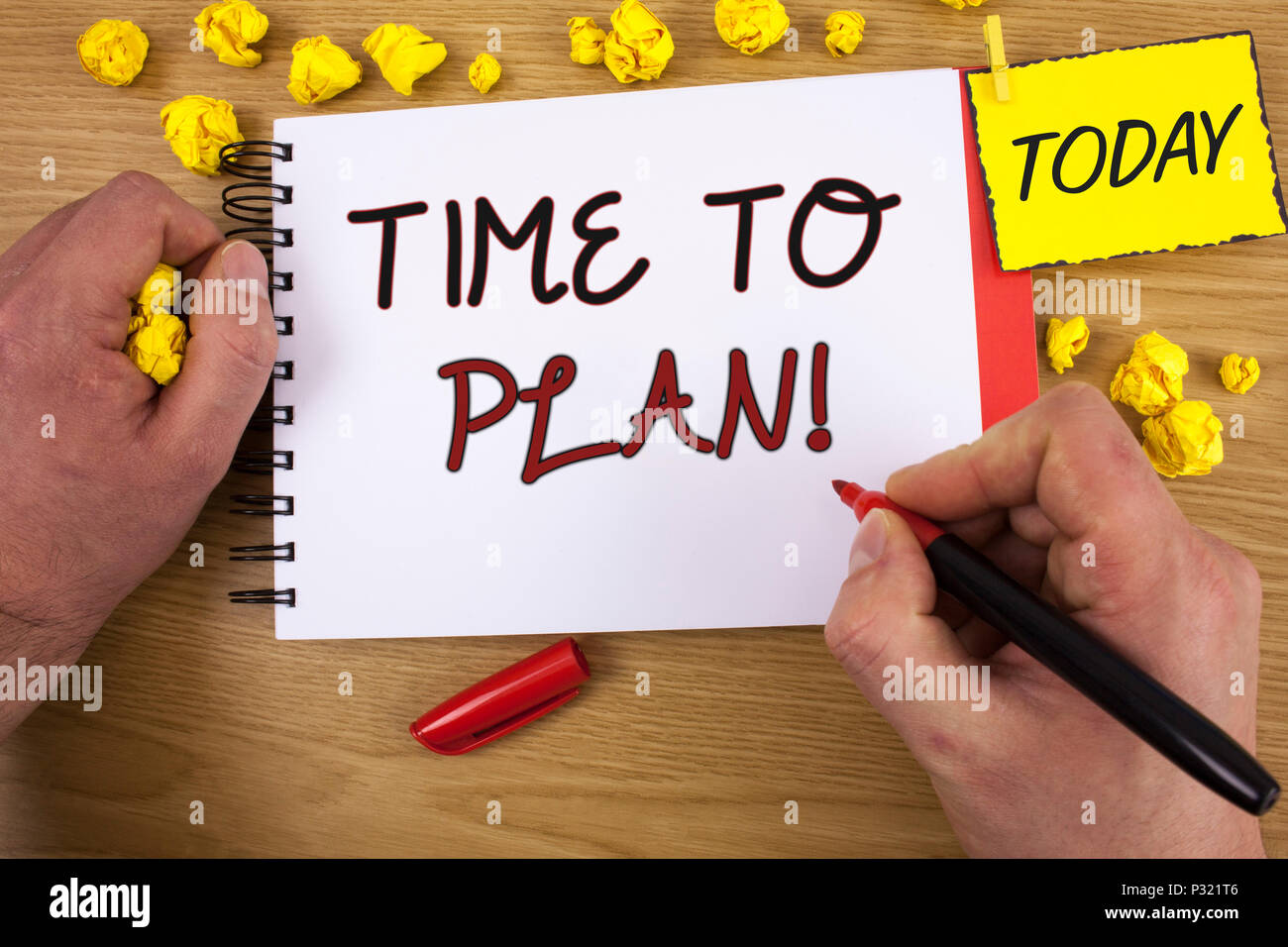 Handwriting texts writing Time To Plan Motivational Call. Concept ...