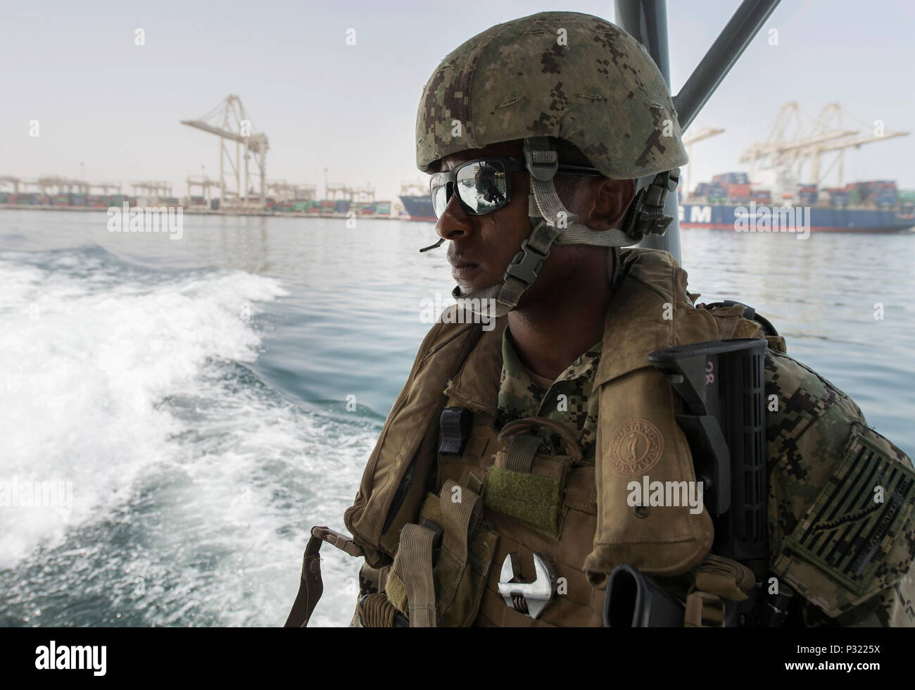 Engineman 2nd Class Atiba Khari Ferarydefreitas, assigned to Coastal ...
