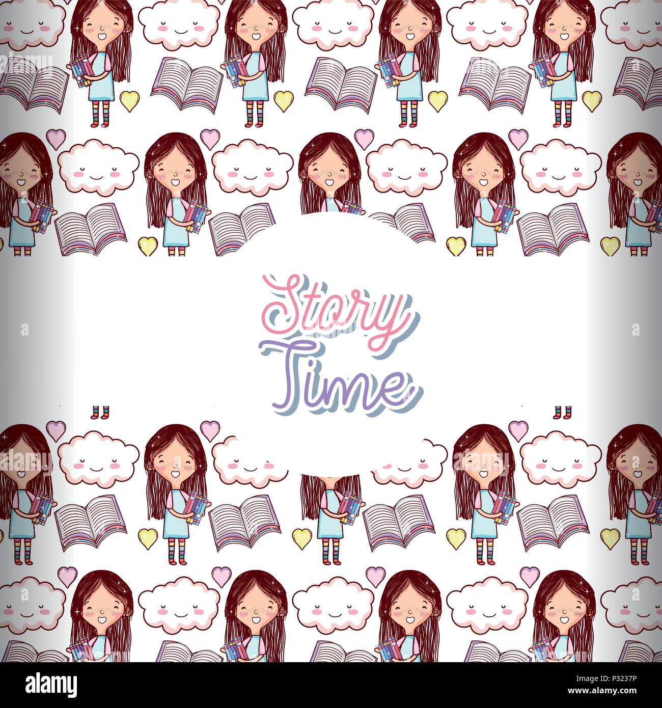 Child listening to story Stock Vector Images - Alamy