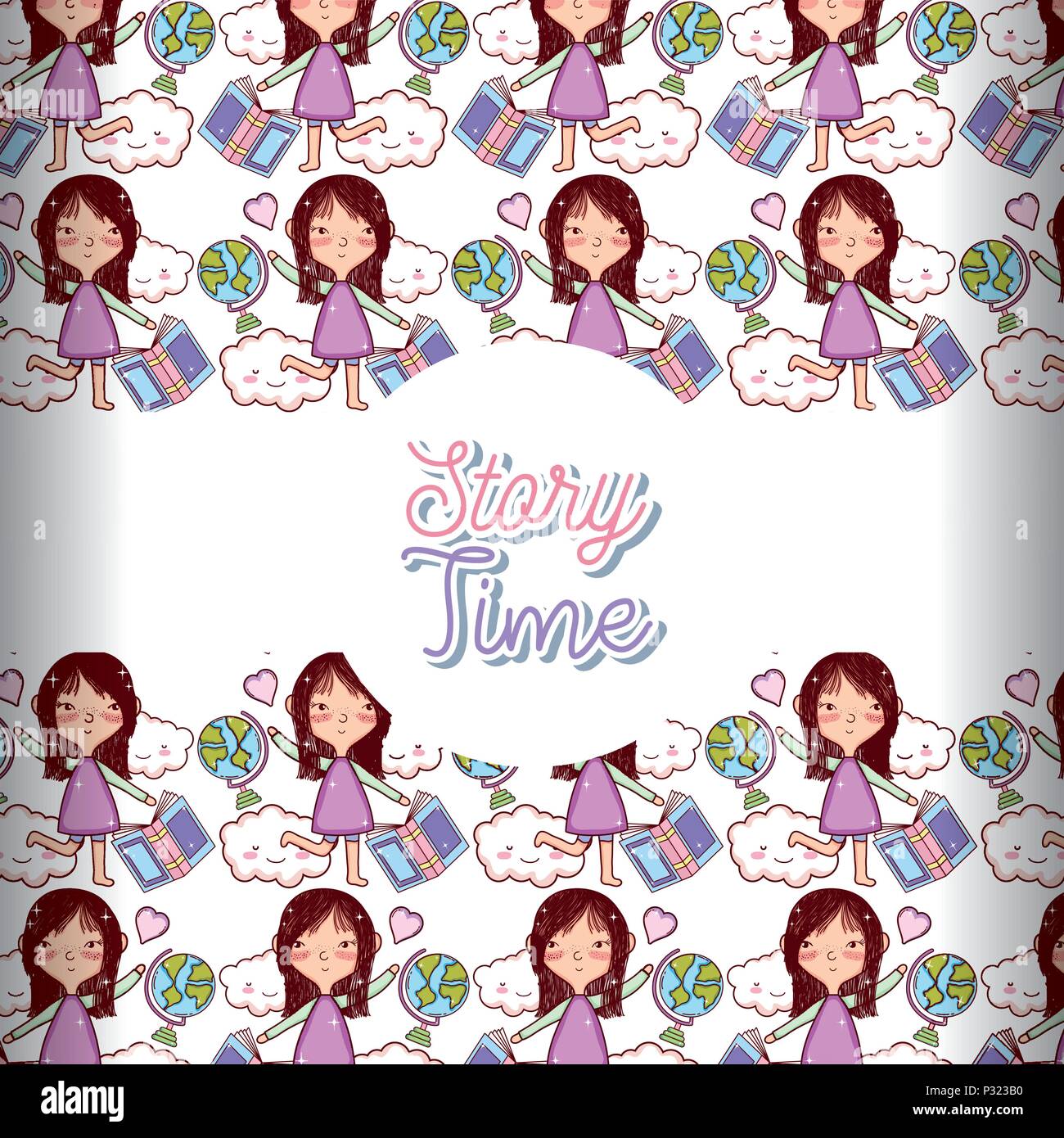 Child listening to story Stock Vector Images - Alamy